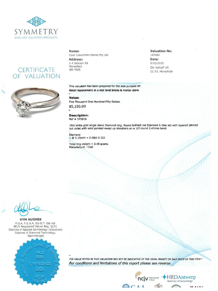 Jewellery Valuation 1000110718 | PDF | Gemstone