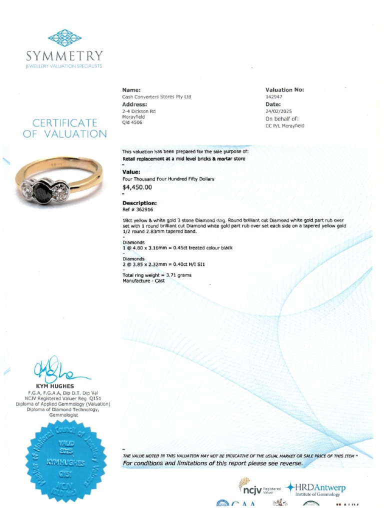 Jewellery Valuation 1000110729 | PDF