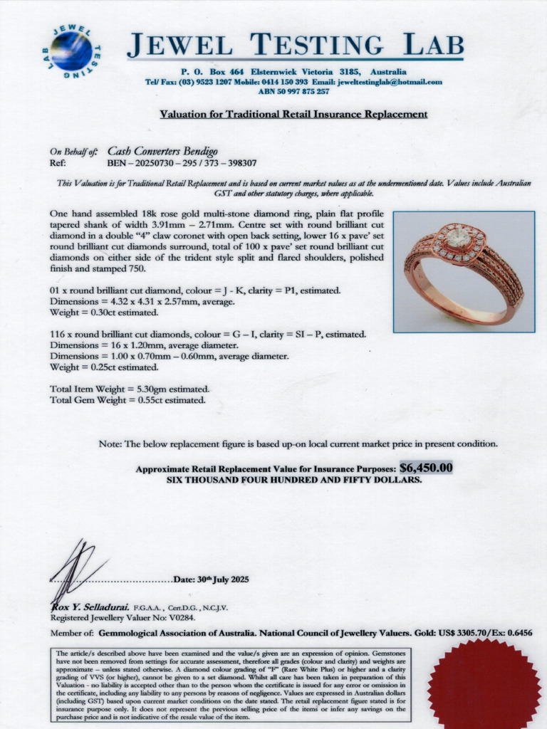 Jewellery Valuation 1000110744 | PDF | Gemstone