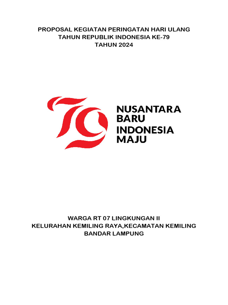 Proposal Peringatan HUT RI ke-79 2024 | PDF