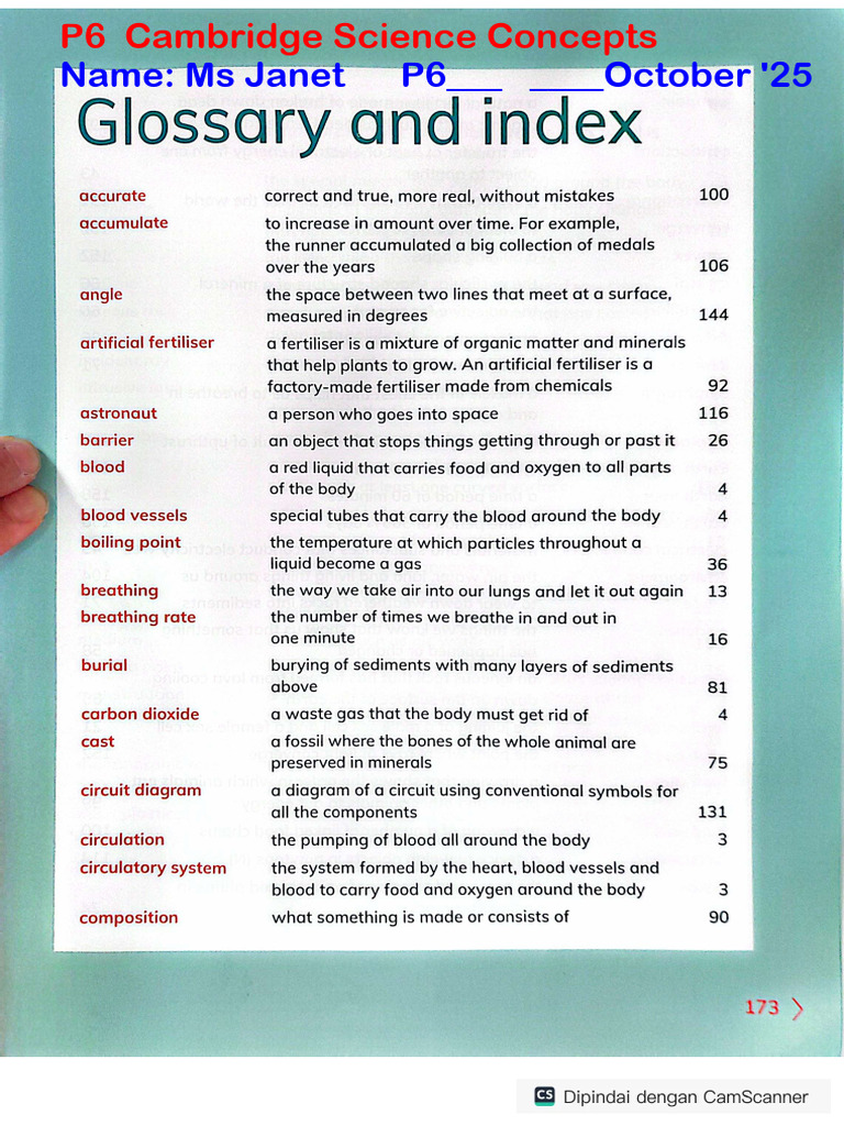 P6 Cambridge Science Key Concepts | PDF