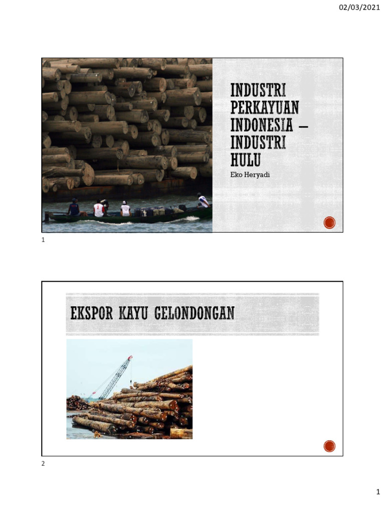 4. Industri Perkayuan Indonesia2 - hulu | PDF