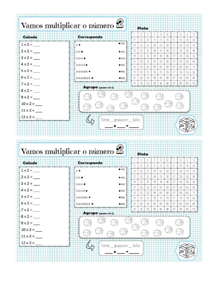 Tabuadas para Caderno | PDF
