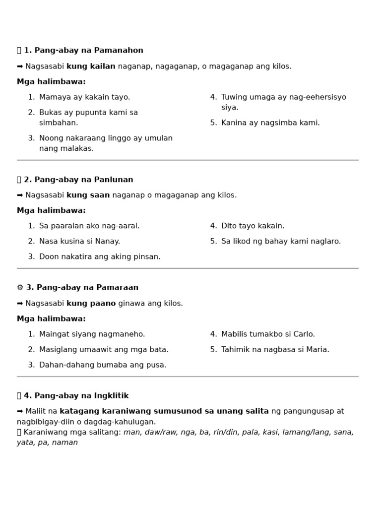 Pang Abay | PDF
