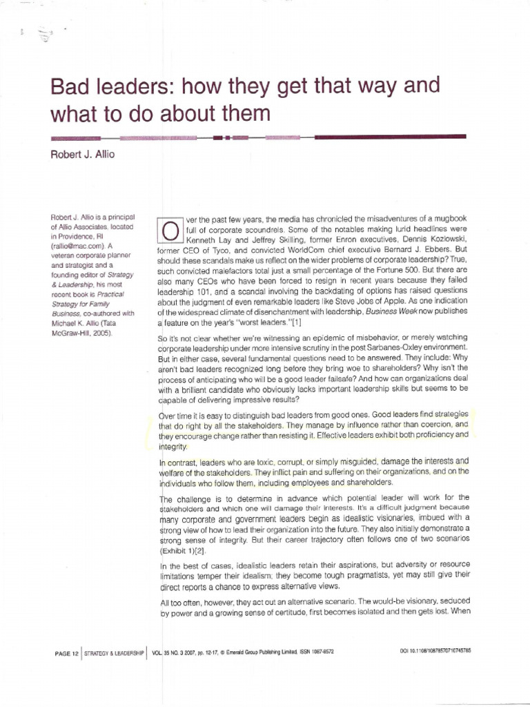 Bad Leaders | PDF