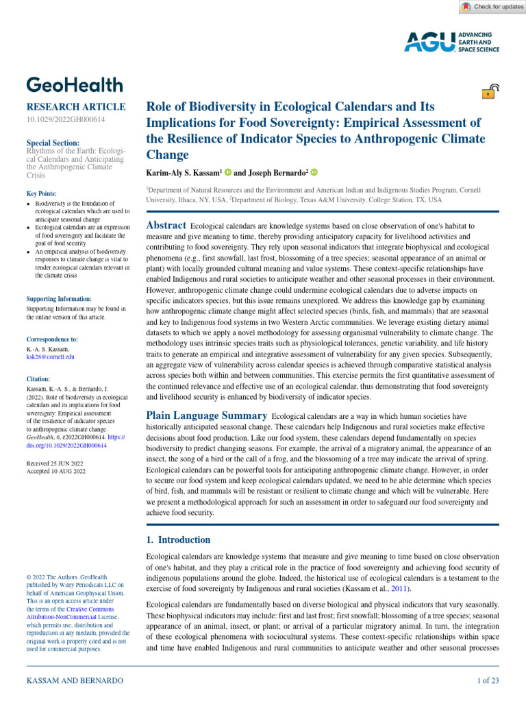 Biodiversity's Role in Ecological Calendars | PDF | Ecology | Biodiversity