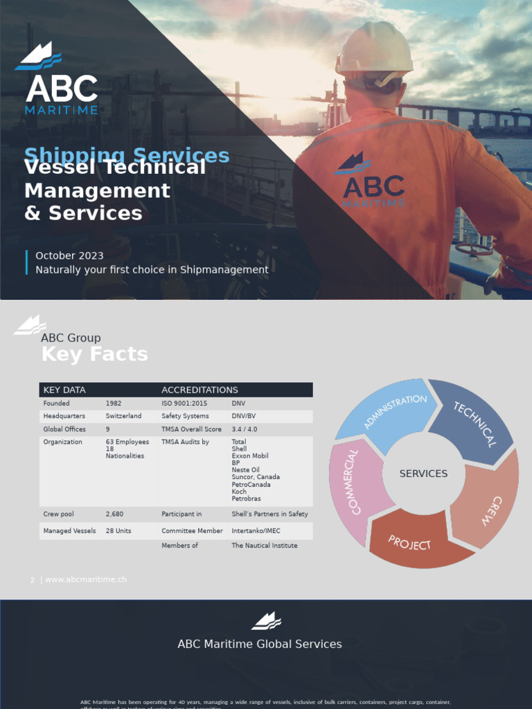 ABC Maritime General Ship Management Presentation | PDF | Oil Tanker ...