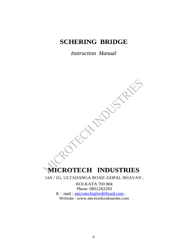 Schering Bridge1 1 | PDF