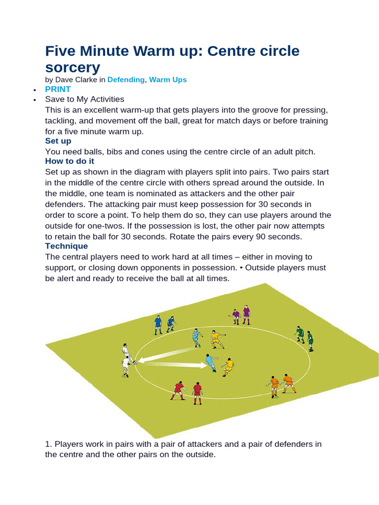 Five Minute Warm Up | PDF