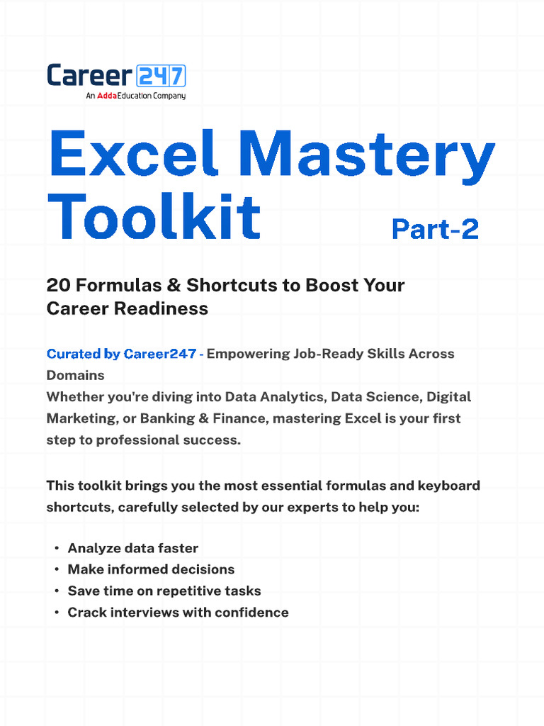 DA Excel Toolkit Part2 | PDF | Information Science | Cognitive Science