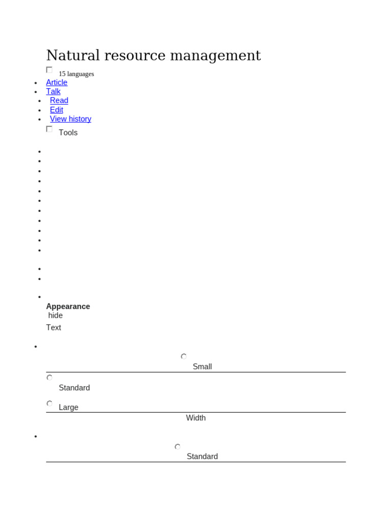 Natural Resource Management | PDF | Natural Resource Management ...