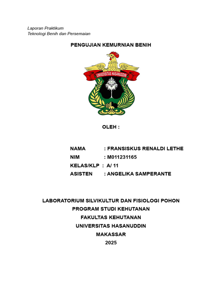Pengujian Kemurnian Benih dalam Praktikum | PDF