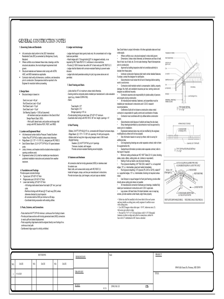 Deck Roof Drawings Updated | PDF | Stairs | Building Engineering