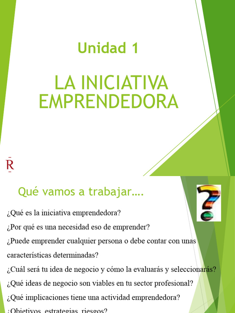 Tema 1 La Iniciativa Emprendedora Pdf Iniciativa Empresarial