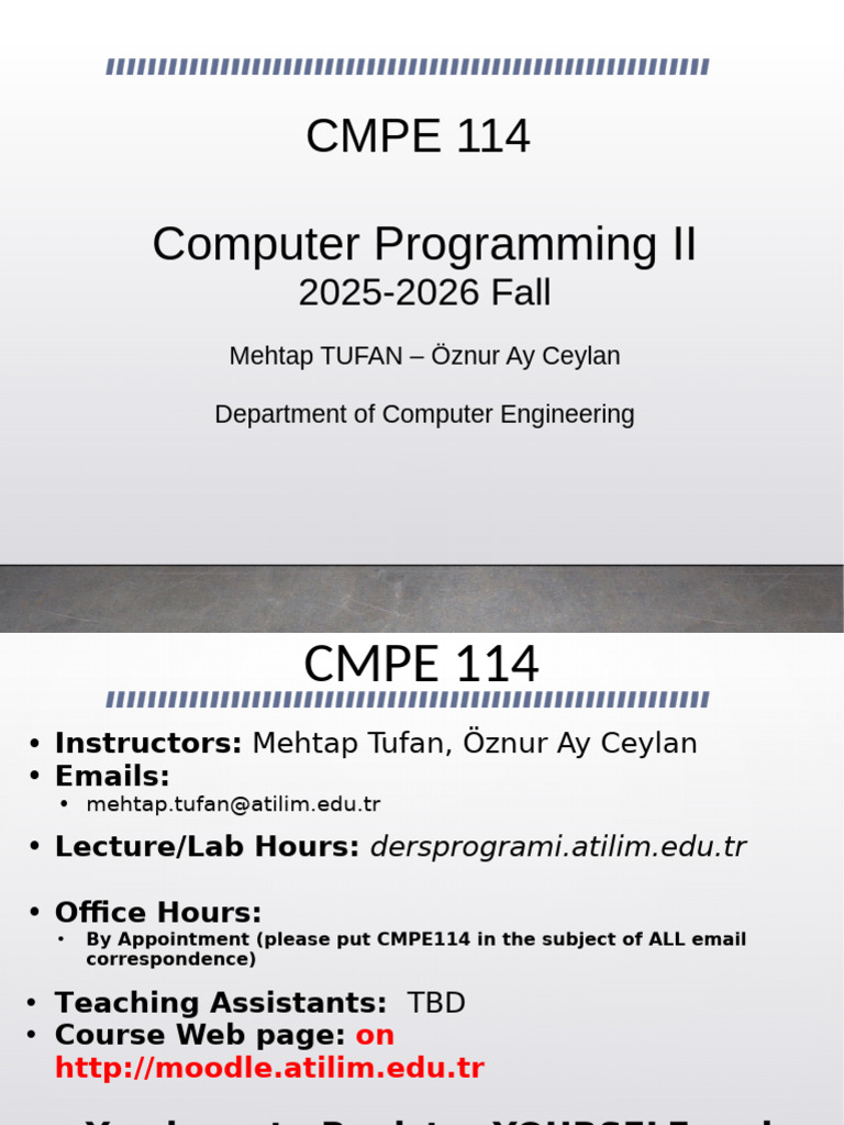 2025 26 Fall CMPE114 CourseInfo RememberingFunctions | PDF | Computer ...