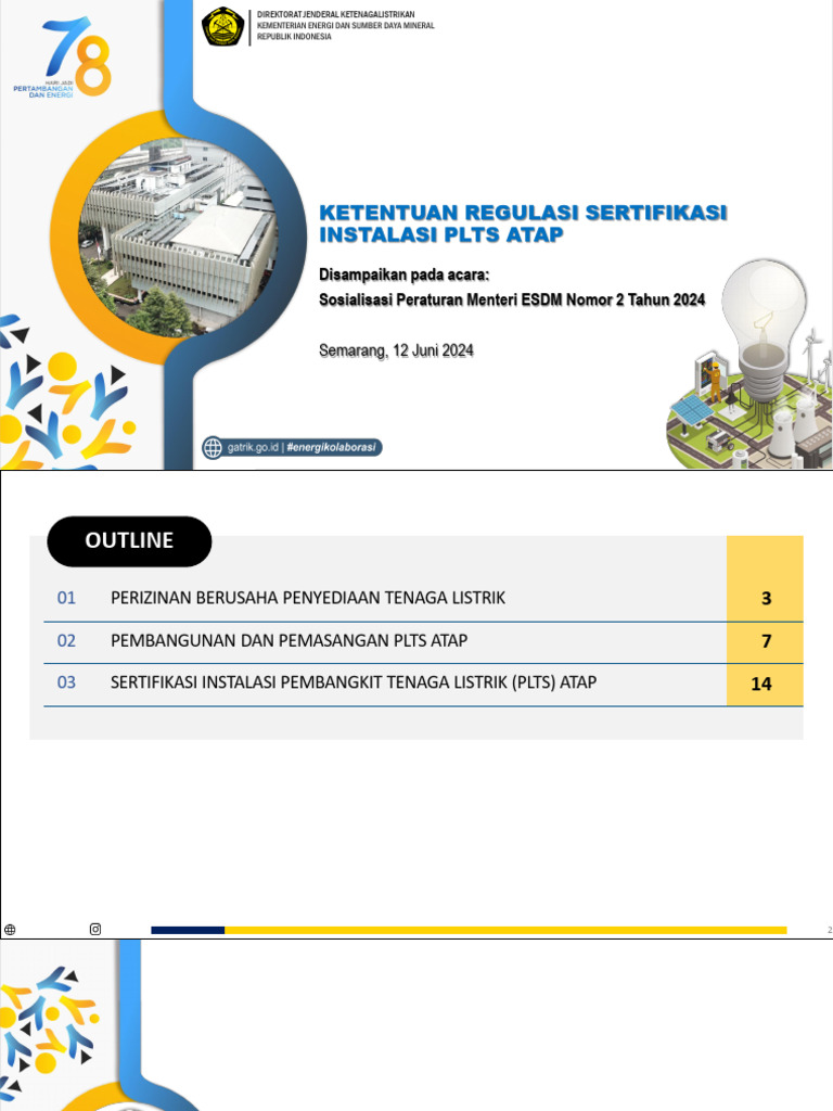Materi Ketentuan Sertifikasi PLTS Atap | PDF