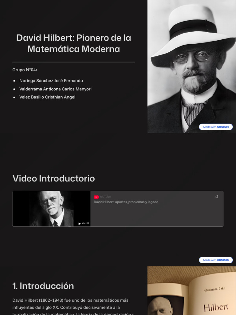 Aportes de David Hilbert a la Matemática | PDF | Axioma | Ecuaciones