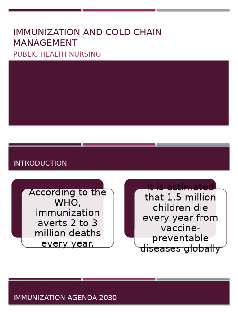 Immunization and Cold Chain | PDF | Vaccines | Immune System