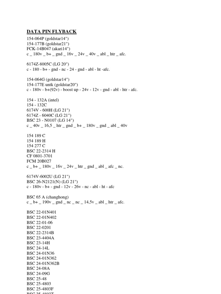 Data Pin Flyback Pdf Science Electronics