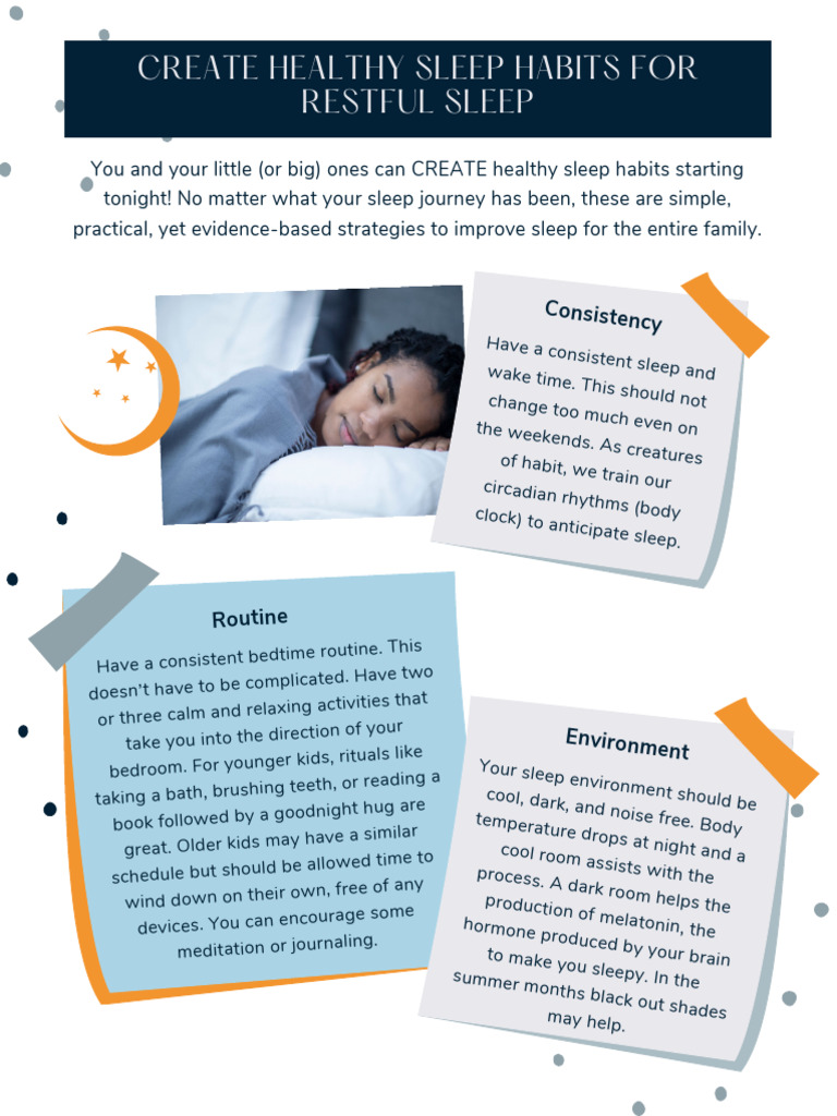 Create Healthy Sleep Habits For Restful Sleep | PDF | Sleep ...