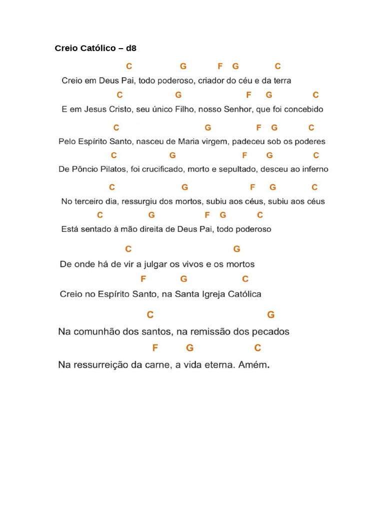 Creio (Credo) | PDF
