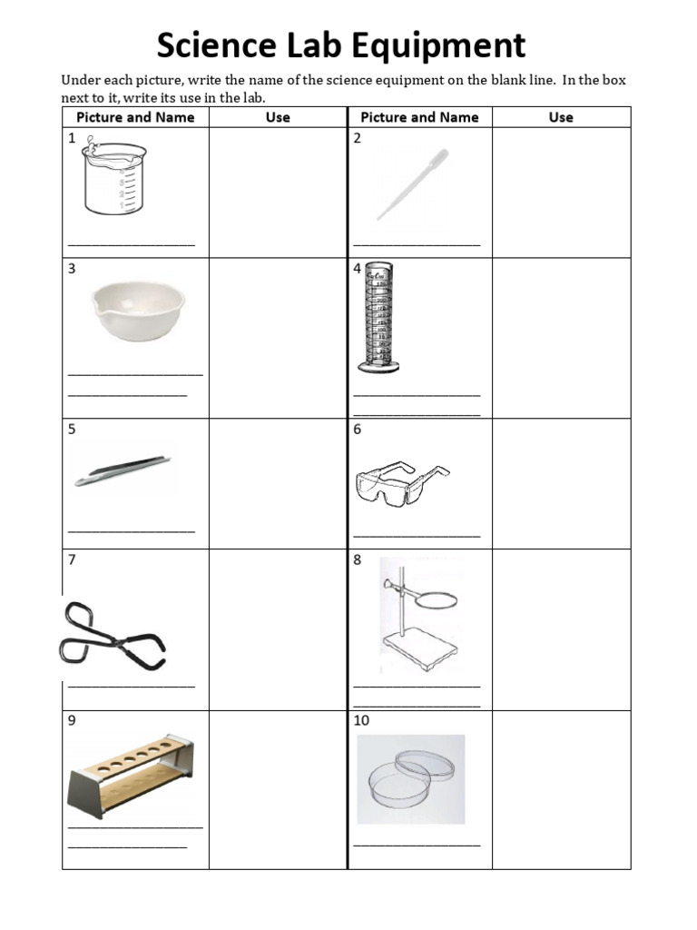 02 - Science Lab Equipment | PDF | Liquids