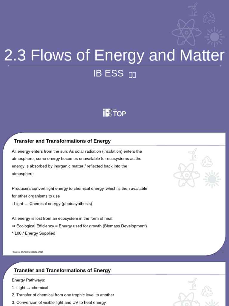 2.3 Flows of Energy and Matter | PDF | Primary Production | Ecosystem