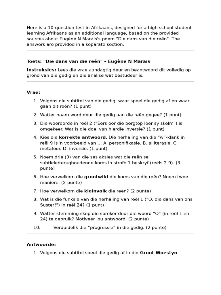 Dan Van Die Reen Test and Memo | PDF