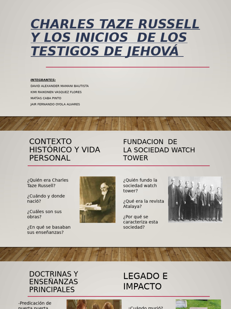 Charles Taze Russell y los Testigos de Jehová | PDF