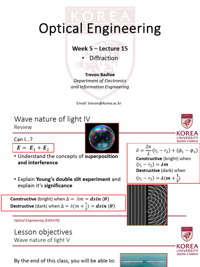 Lecture 15 Pdf Diffraction1 Pdf Diffraction Optics