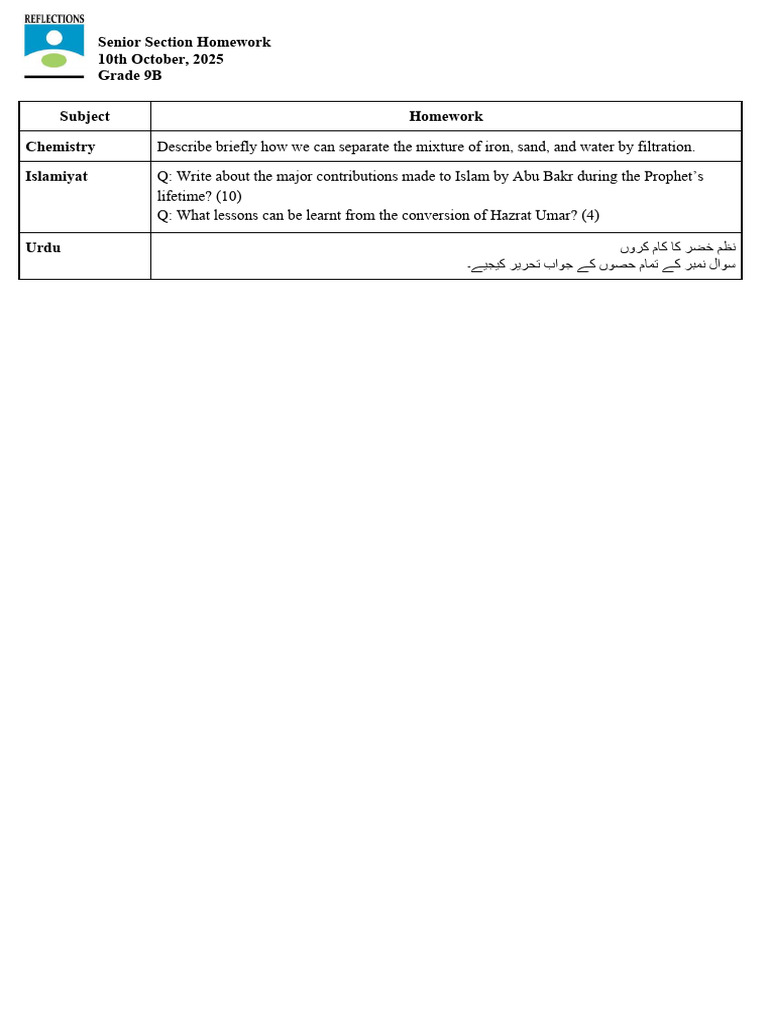 9B Homework - Senior Section-6 | PDF