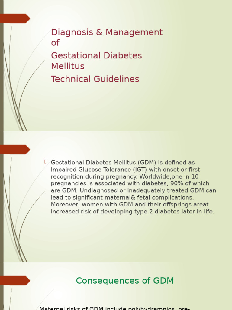 GDM Medical Officer Training | PDF | Gestational Diabetes | Childbirth