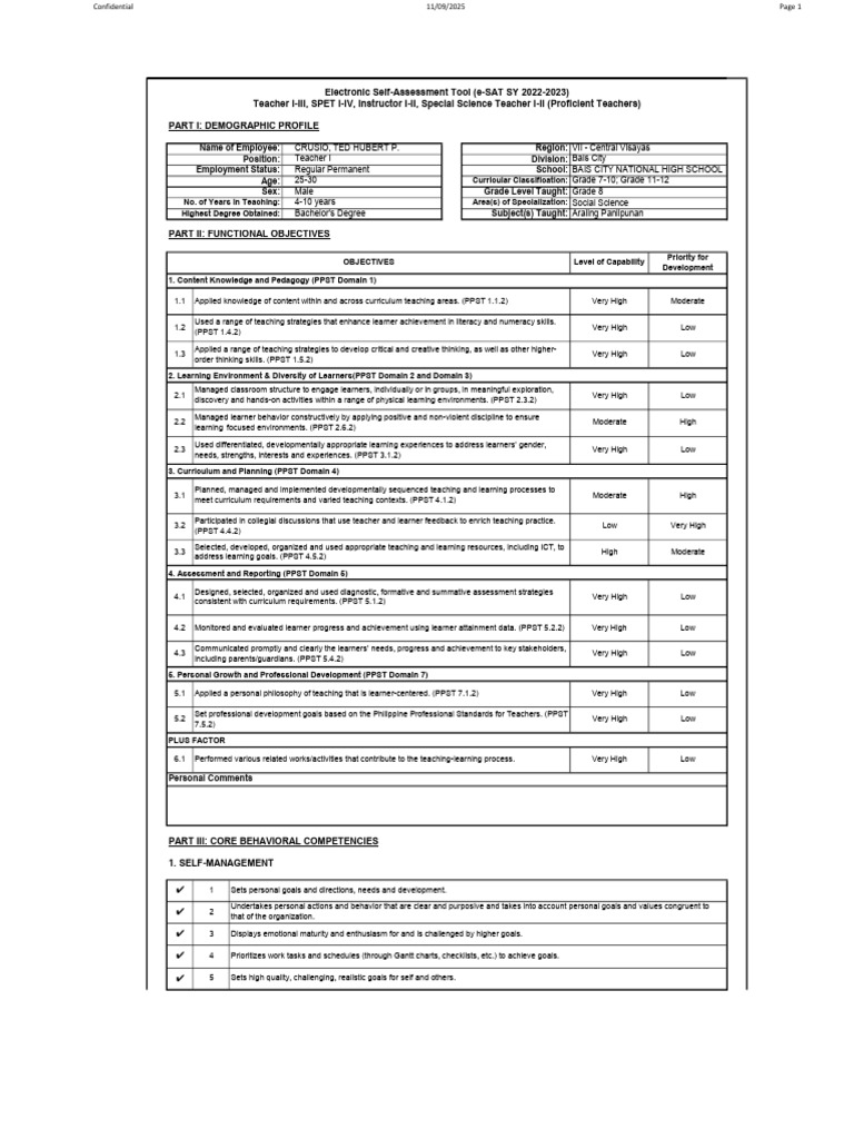 ESAT CSDO Dasma - v1 Ted Shortcut | PDF | Teachers | Educational Assessment