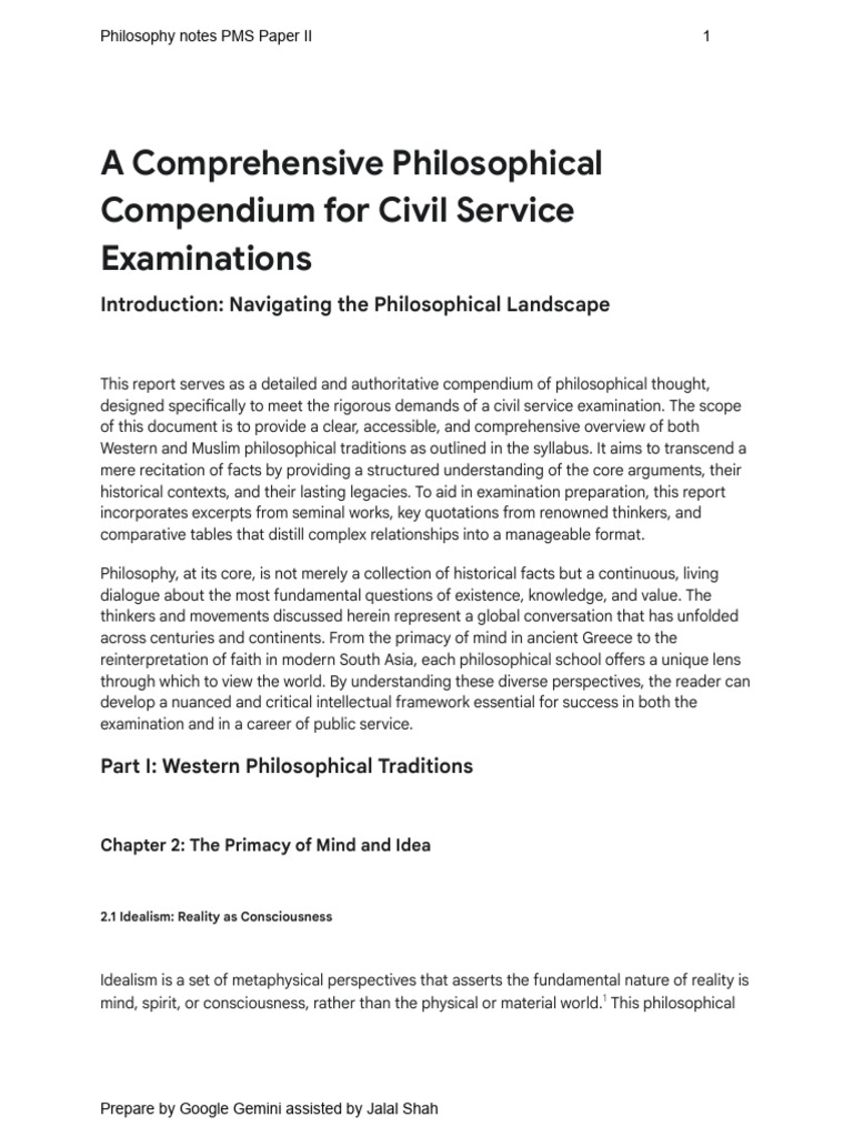 Civil Service Philosophy Exam Guide | PDF | Pragmatism | Idealism