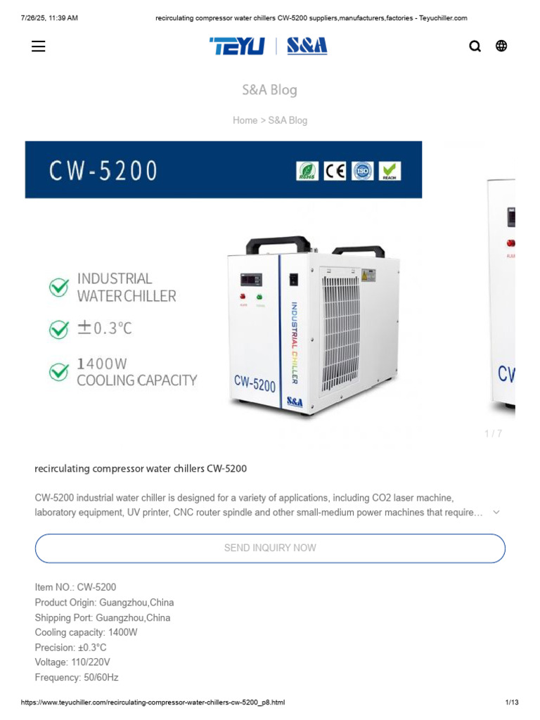 CW 5200 | PDF | Engineering Thermodynamics | Home Appliance