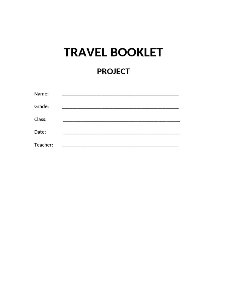 TRAVEL BOOKLET PROJECT For 3 or 4 Point Bagrut | PDF | Chess Theory | Chess