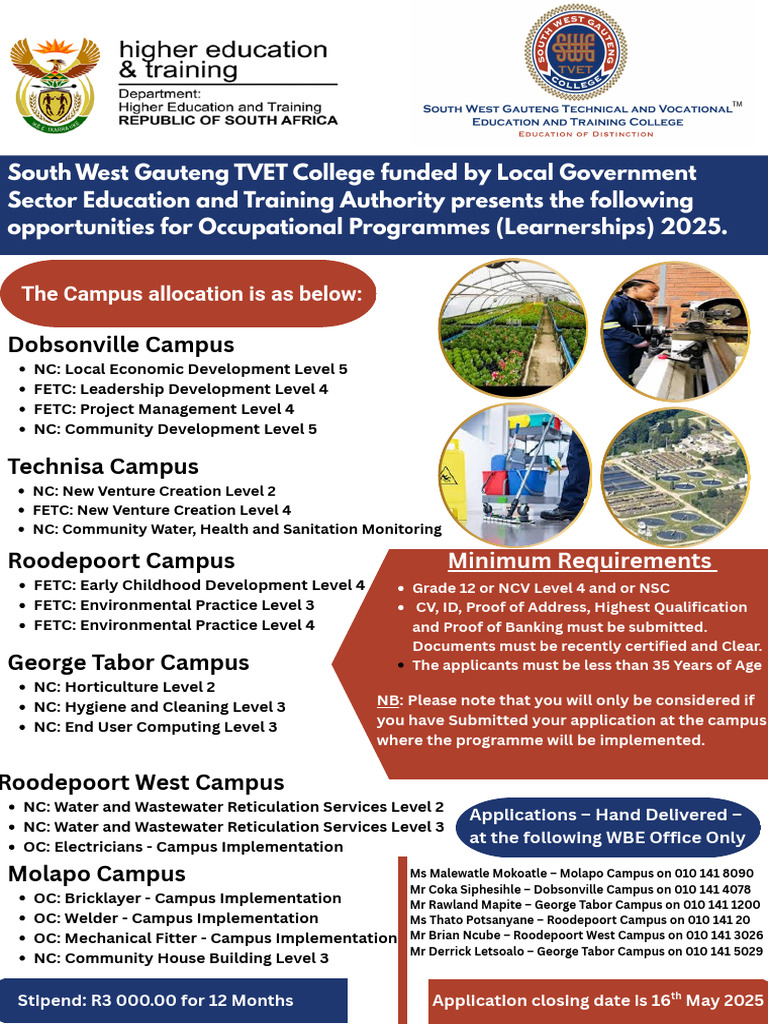 LGSeta Learnerships 2025 Opportunities | PDF | Waste Management ...