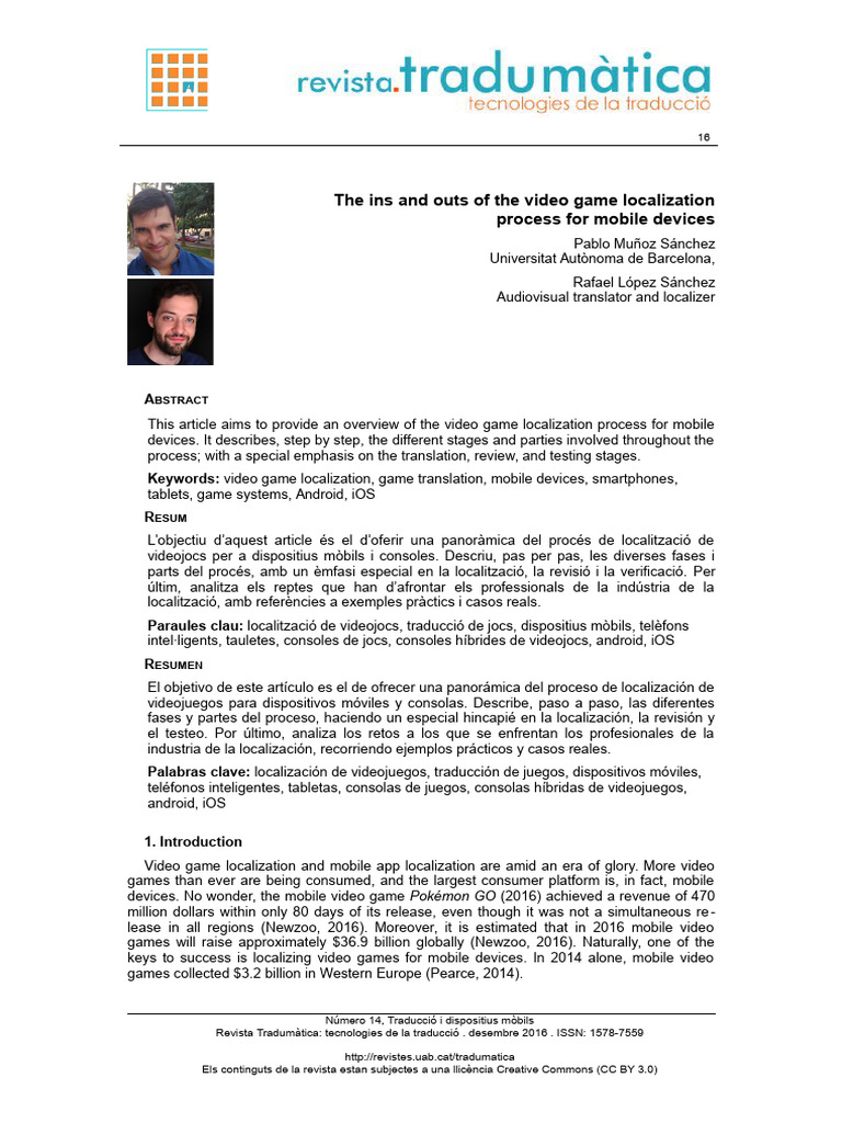 Video Game Localization for Mobile Devices | PDF | Mobile App ...