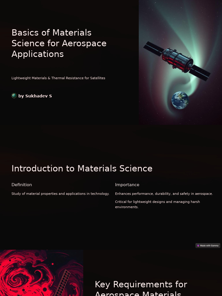 Aerospace Materials: Lightweight & Thermal Resistance | PDF | Corrosion ...