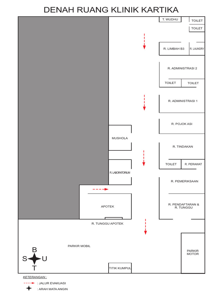 Denah Ruang Klinik Kartika | PDF