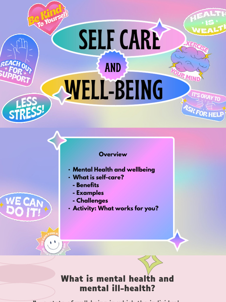 Self-Care for Mental Health Wellbeing | PDF | Mental Health | Well Being