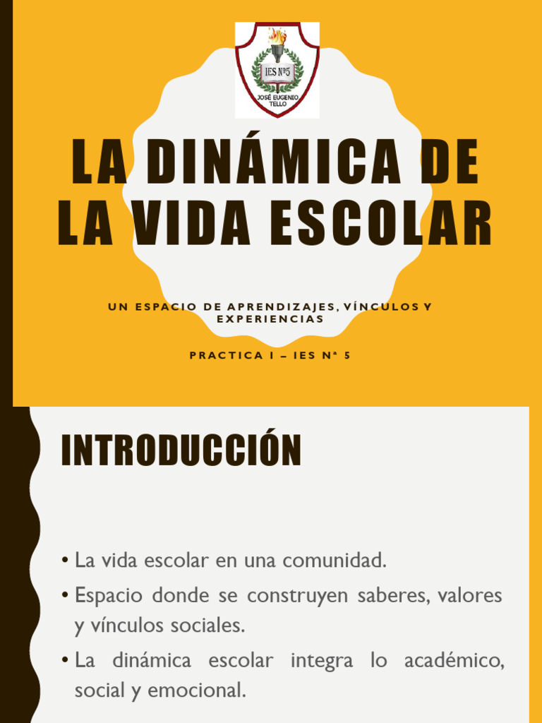 Dinamica de La Vida Escolar P1-TIC | PDF