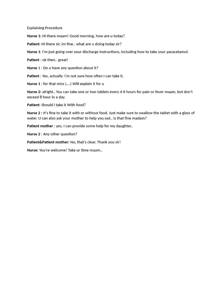 Explaining Procedure Fix | PDF