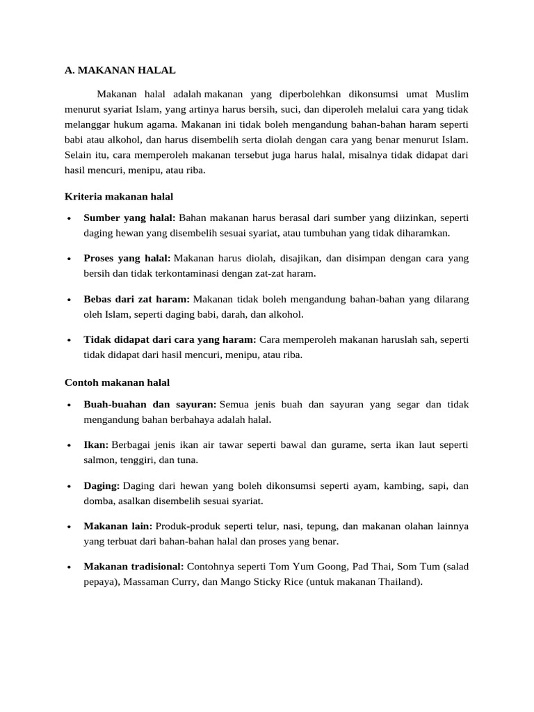 Makanan Halal Dan Haram | PDF