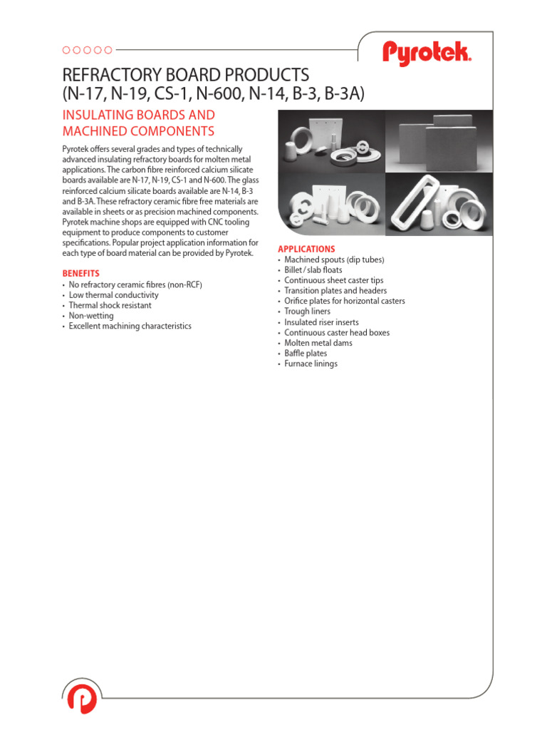 Advanced Refractory Board Products | PDF | Refractory | Fibers