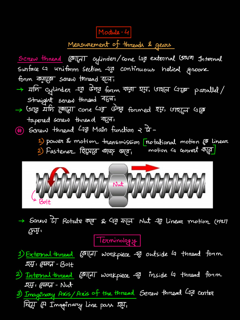 Module 4 Screw Thread Gear Pdf