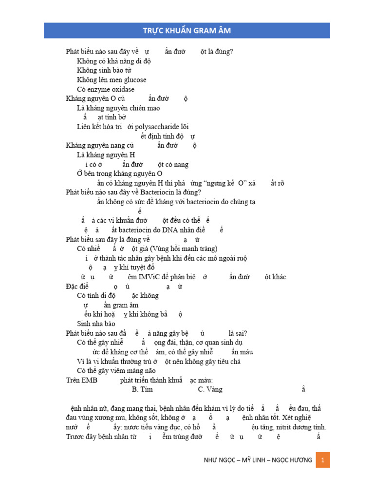Trực Khuẩn Gram Âm | PDF