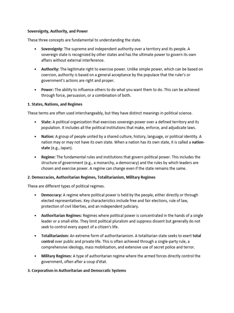 Understanding Sovereignty and Political Power | PDF | State (Polity ...
