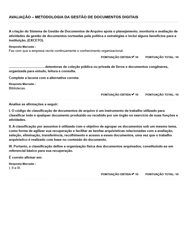 Metodologia de Gestão de Documentos Digitais | PDF