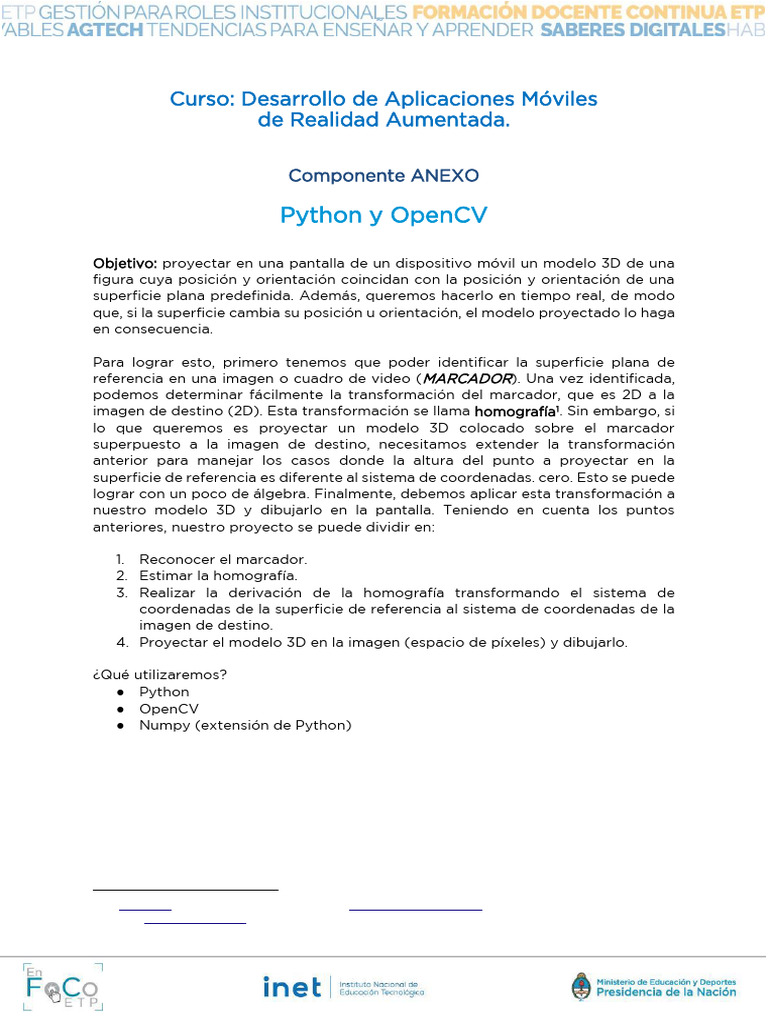 Anexo - Python y OpenCV | PDF | Informática | Software